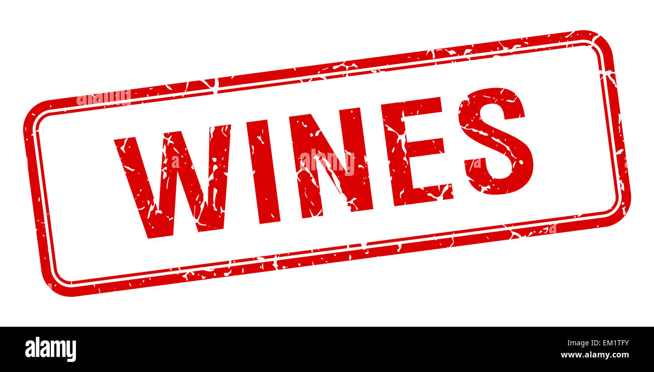 wines red square grungy vintage isolated stamp Stock Photo - Alamy