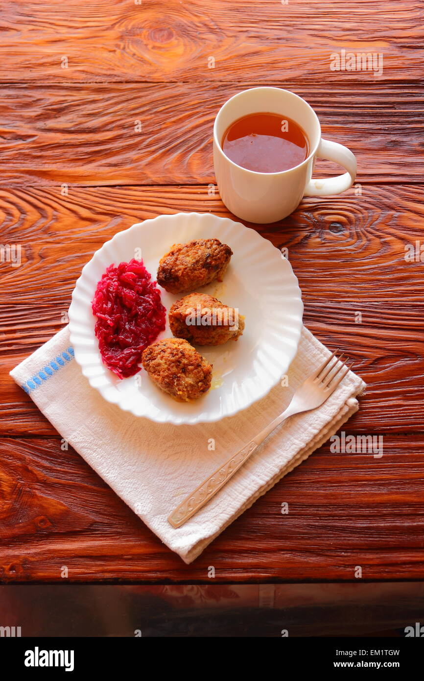 dietary lunch and tea Stock Photo - Alamy