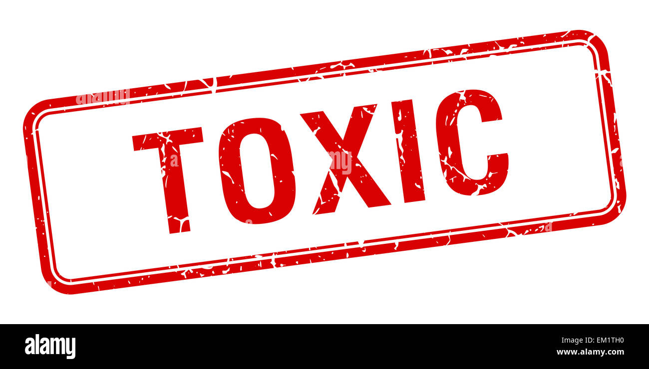 toxic red square grungy vintage isolated stamp Stock Photo - Alamy