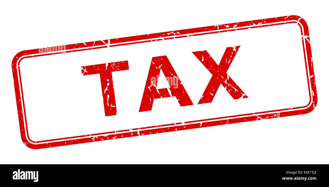 tax red square grungy vintage isolated stamp Stock Photo - Alamy