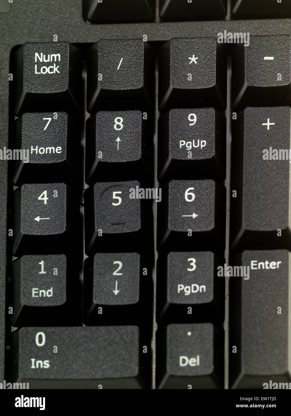 The numpad on a keybord Stock Photo - Alamy