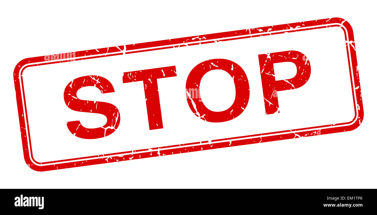 Stop stamp square grunge Cut Out Stock Images & Pictures - Alamy