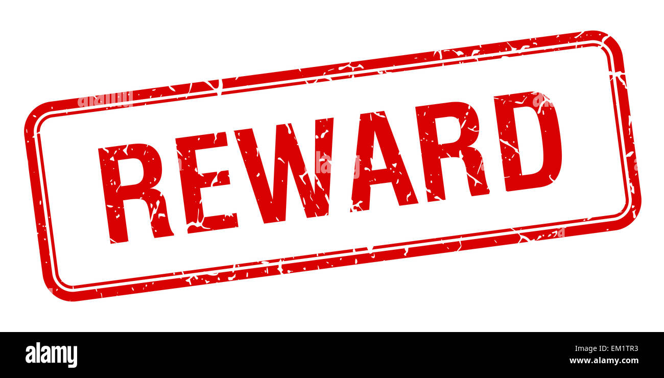 reward red square grungy vintage isolated stamp Stock Photo - Alamy