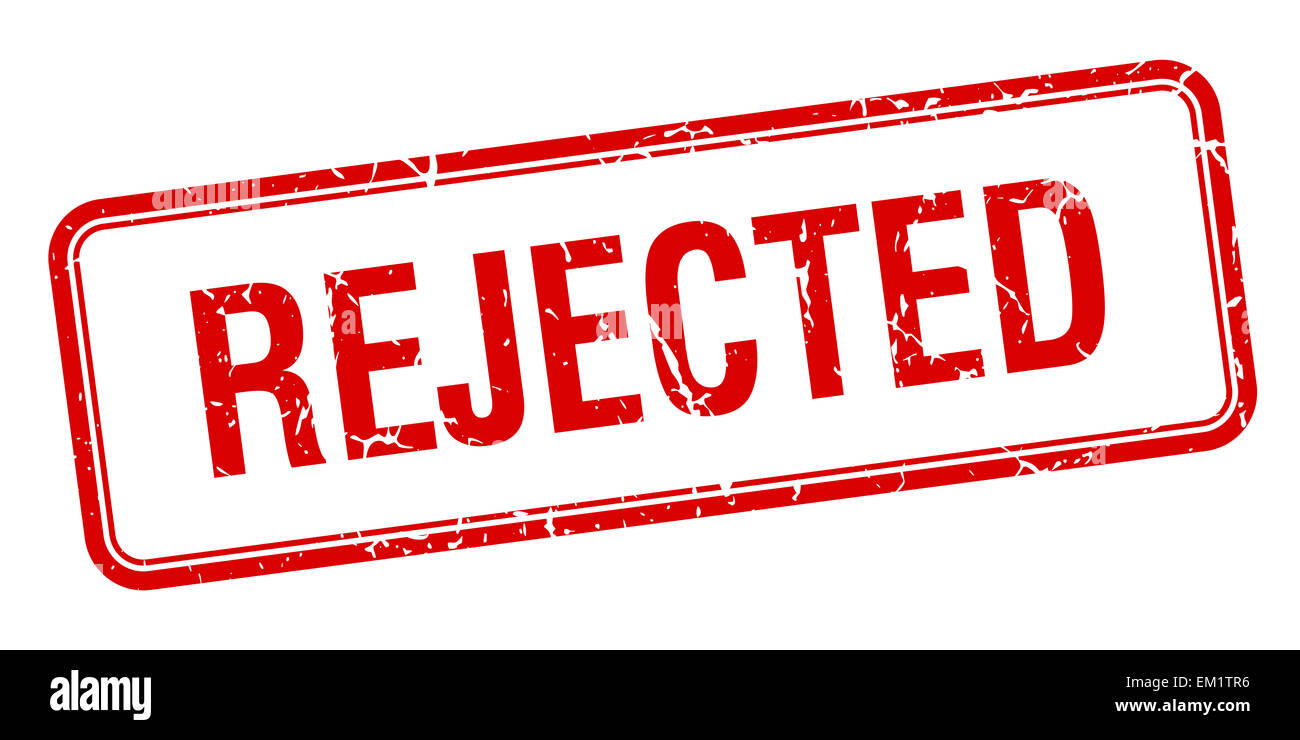 rejected red square grungy vintage isolated stamp Stock Photo - Alamy