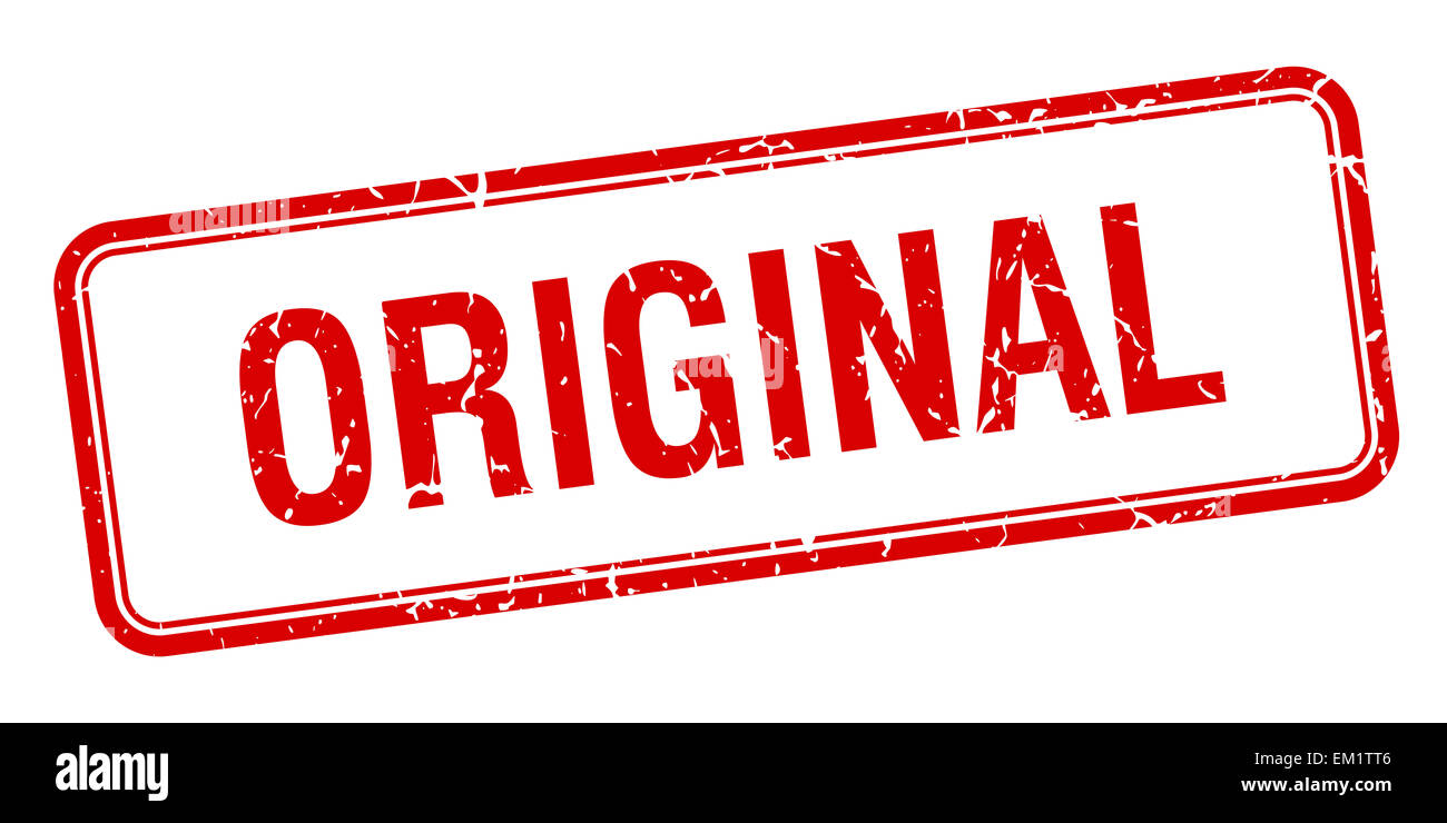 original red square grungy vintage isolated stamp Stock Photo - Alamy