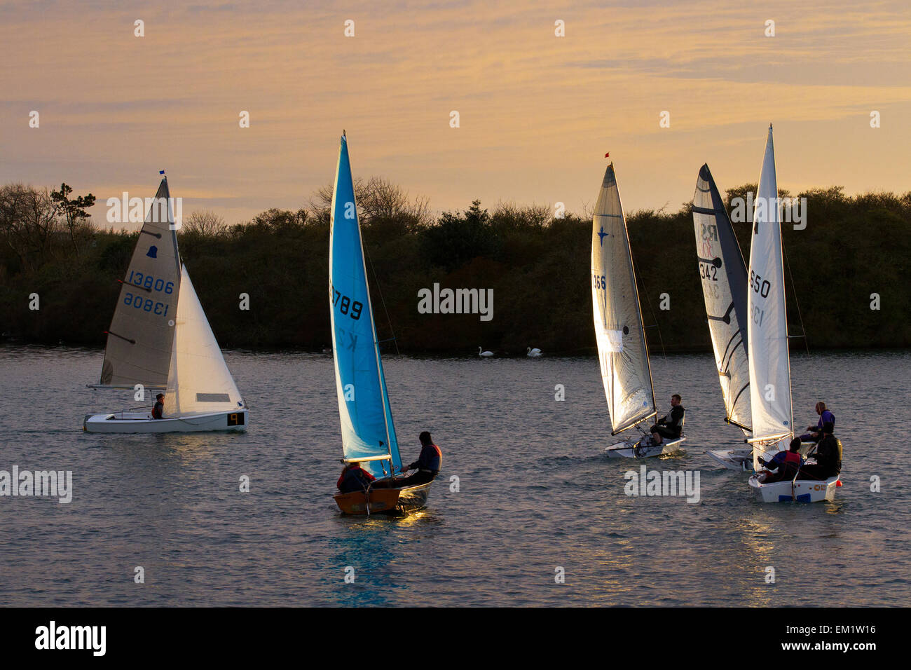 The lake is the centre of a popular recreation hi-res stock photography ...