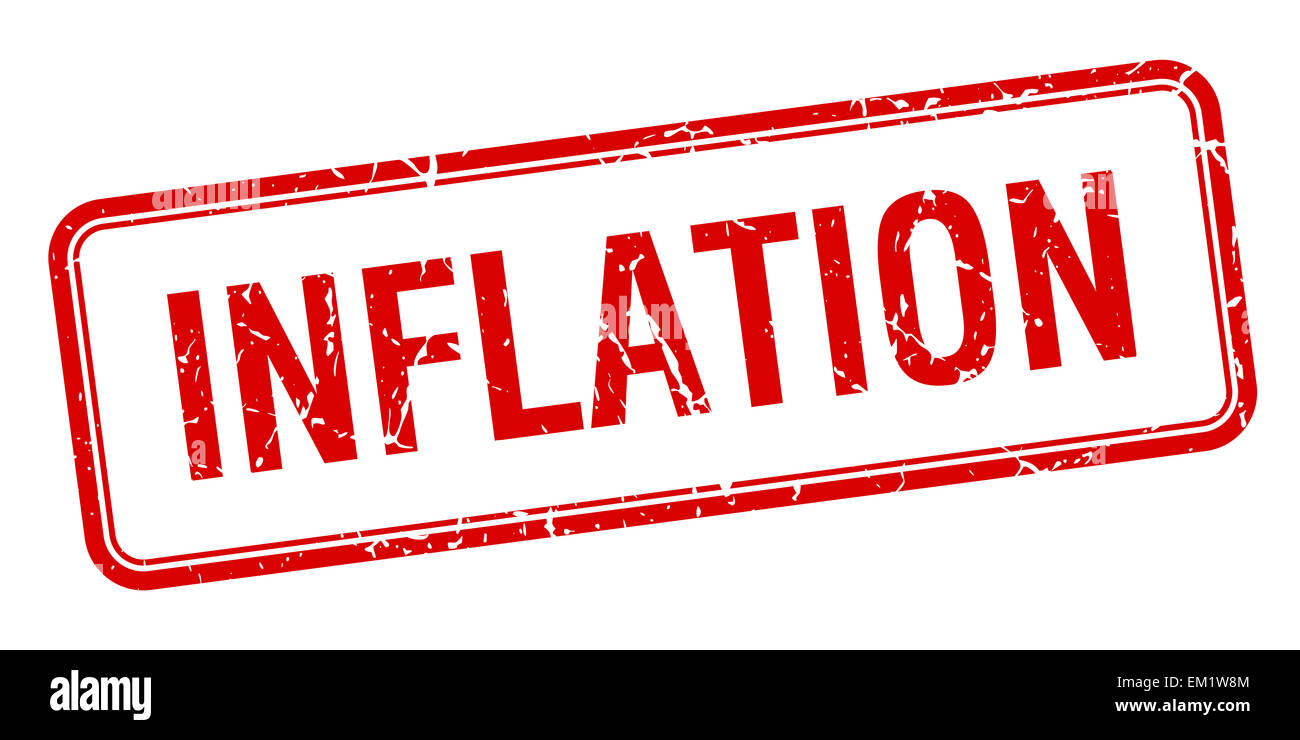 inflation red square grungy vintage isolated stamp Stock Photo - Alamy