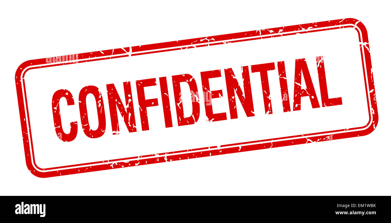 confidential red square grungy vintage isolated stamp Stock Photo - Alamy