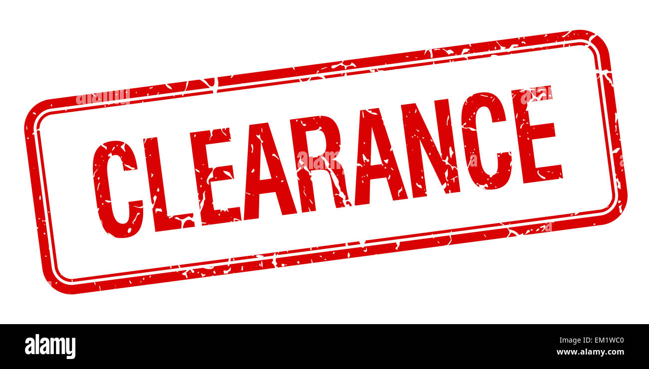 clearance red square grungy vintage isolated stamp Stock Photo - Alamy