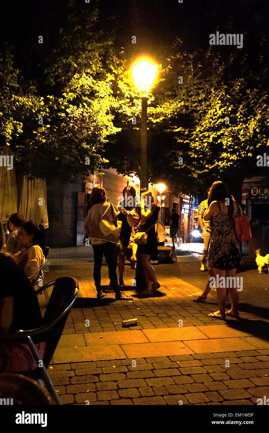 Underneath the Street Light Stock Photo - Alamy