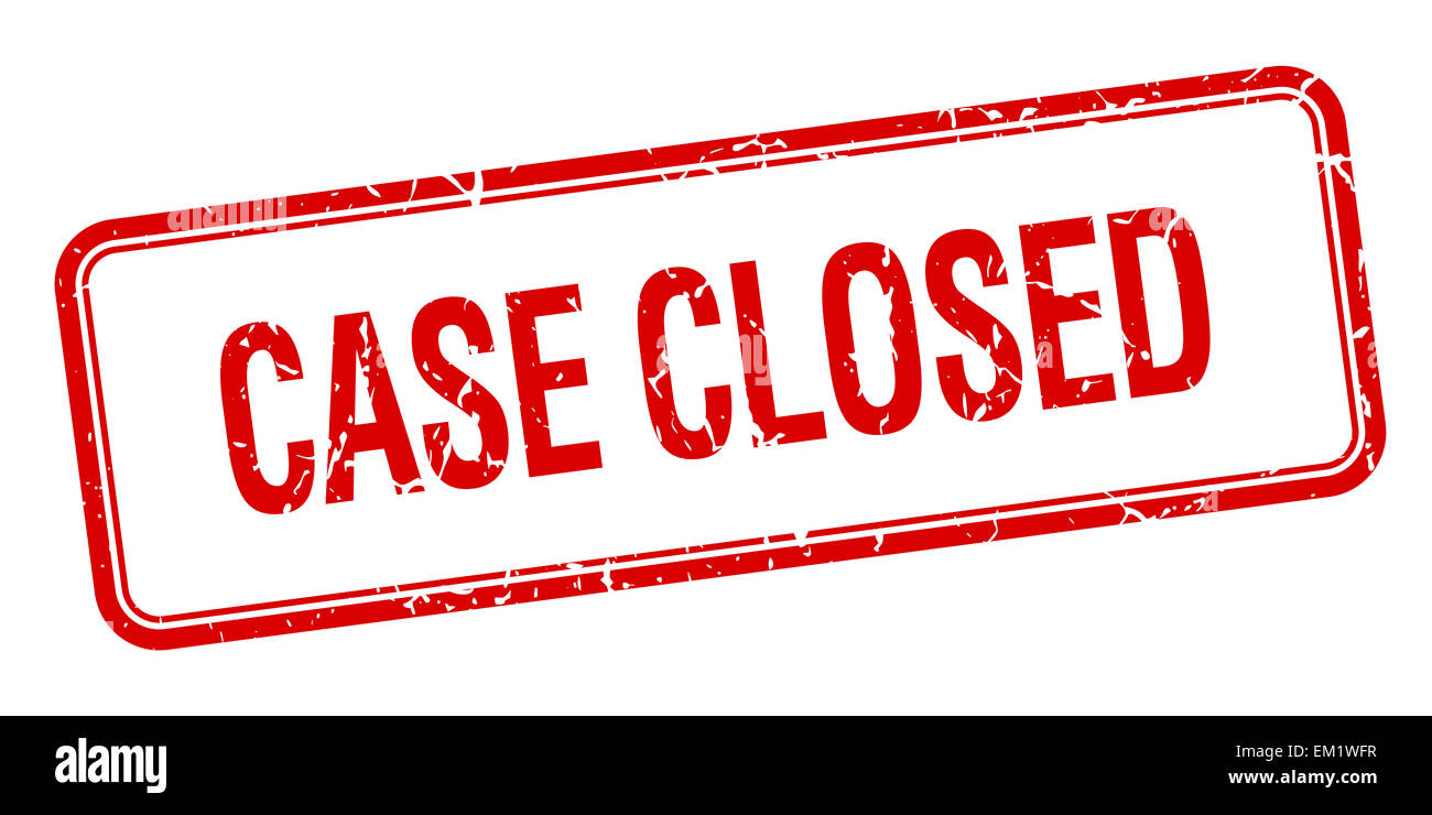 case closed red square grungy vintage isolated stamp Stock Photo - Alamy