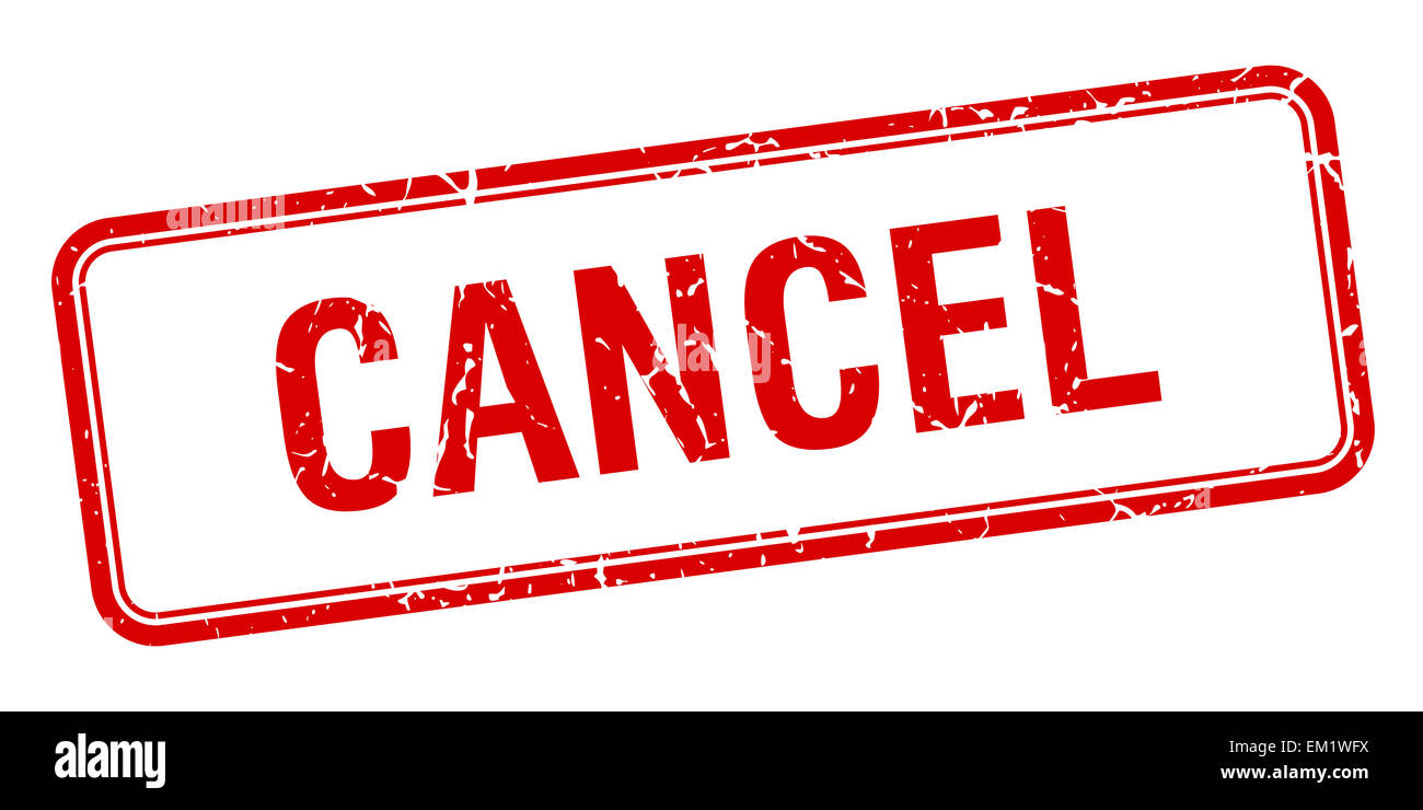 cancel red square grungy vintage isolated stamp Stock Photo - Alamy