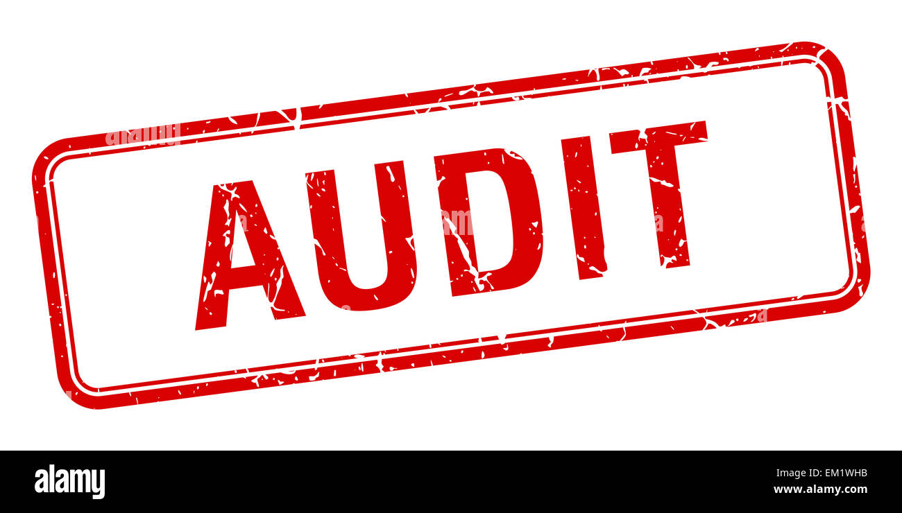 audit red square grungy vintage isolated stamp Stock Photo - Alamy