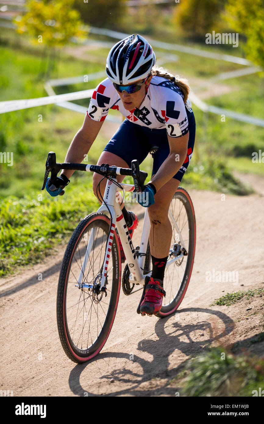 National Champion Katie Compton of Trek racing in Boulder, CO Stock ...