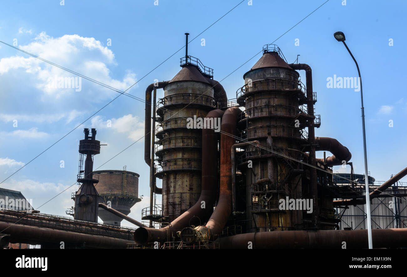 Old blast furnace in Ostrava Dolni Vitkovice Czech republic Stock Photo ...