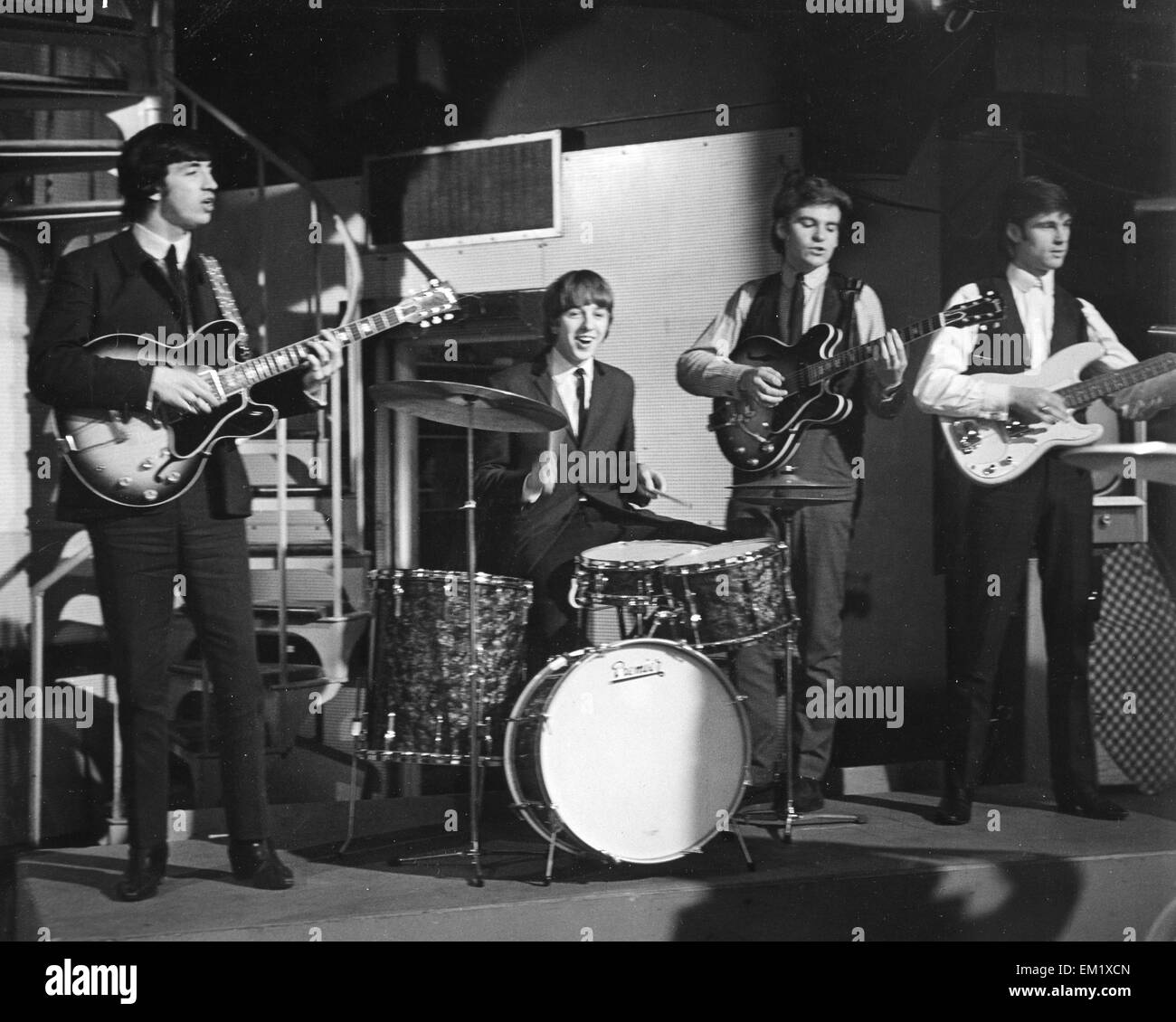 THE MERSEYBEATS Liverpool pop group on Ready,Steady,Go in 1964 with ...