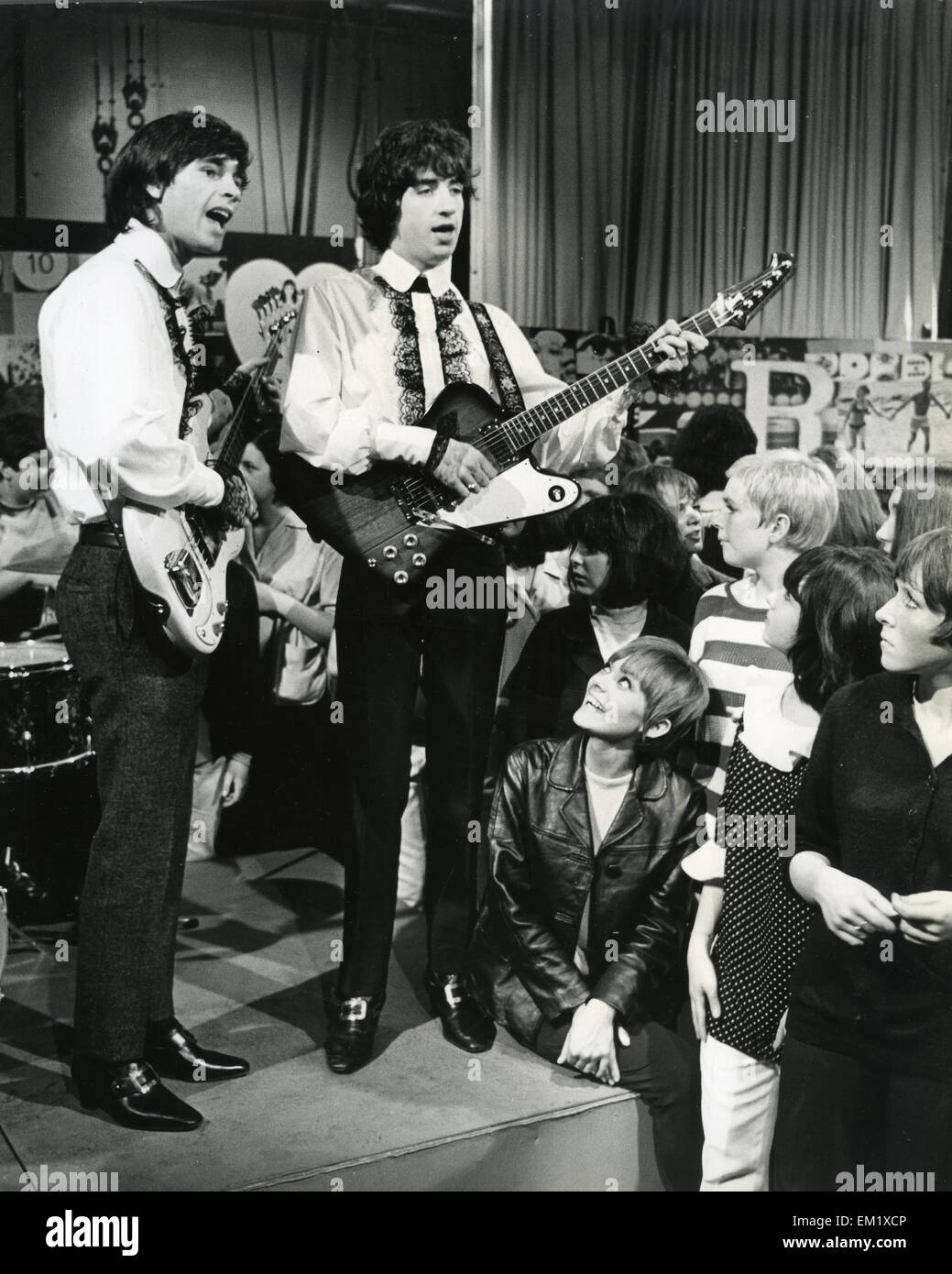THE MERSEYBEATS Liverpool pop group on Ready, Steady,Go in 1964 with ...
