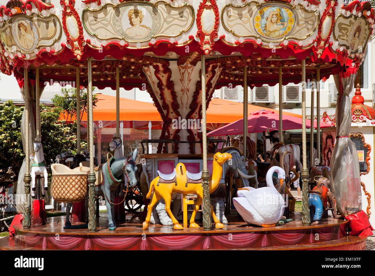 A Carousel Ride With Seats In The Shape Of Animals; Lagos Algarve ...