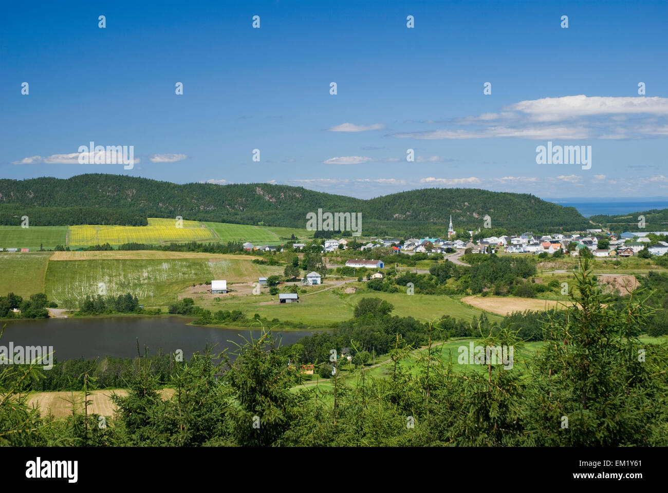 A Rural Town; Ile D'orleans Quebec Canada Stock Photo - Alamy