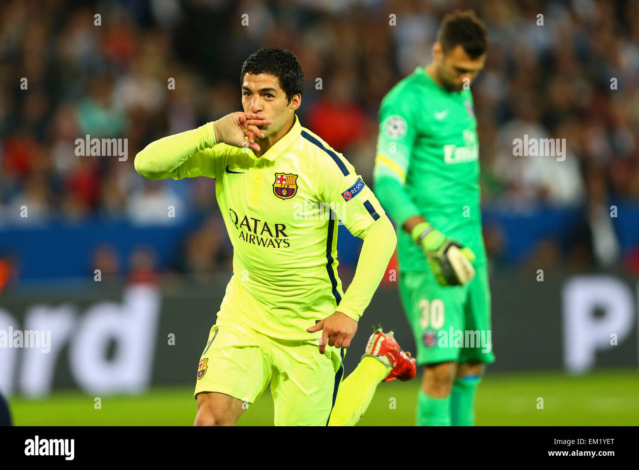 Paris, France. 15th Apr, 2015. UEFA Champions League football ...