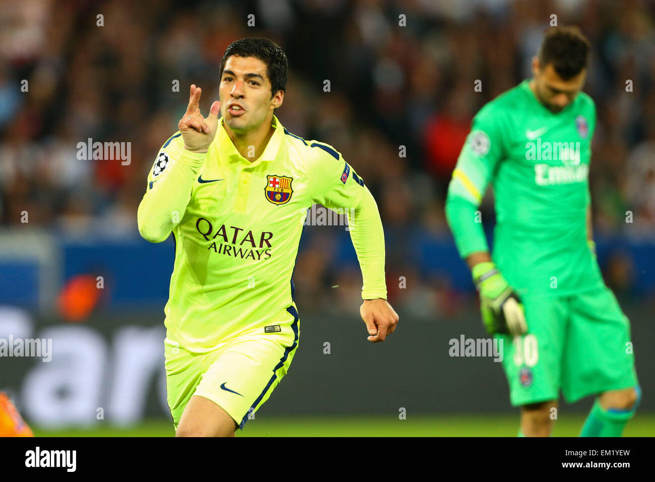 Paris, France. 15th Apr, 2015. UEFA Champions League football ...