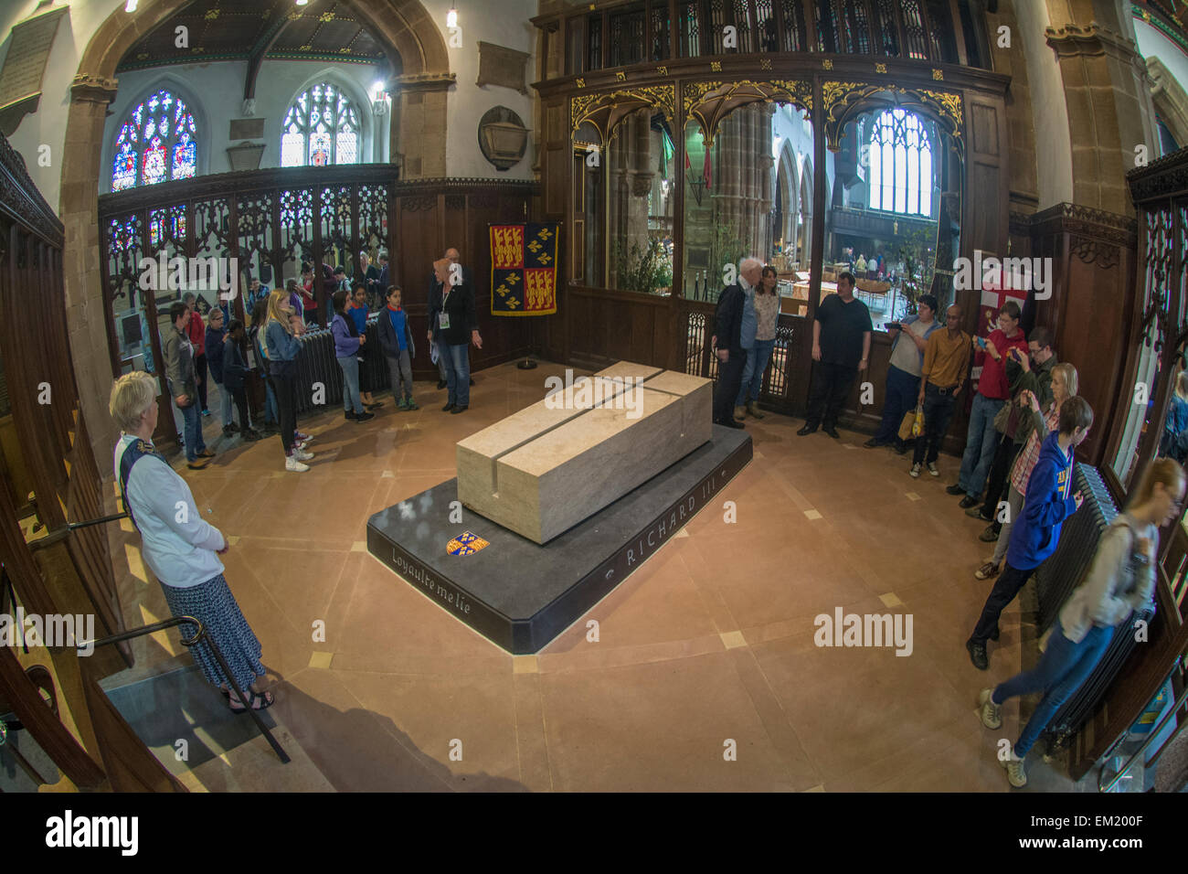 Public view the reinterment Tomb of King Richard III at Leicester ...