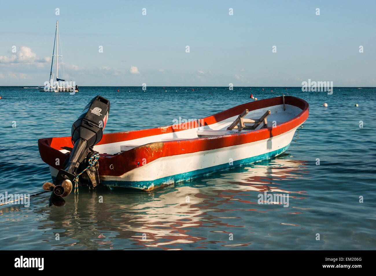 Mexico's Maya Riviera and fishing boats by the ocean Stock Photo - Alamy