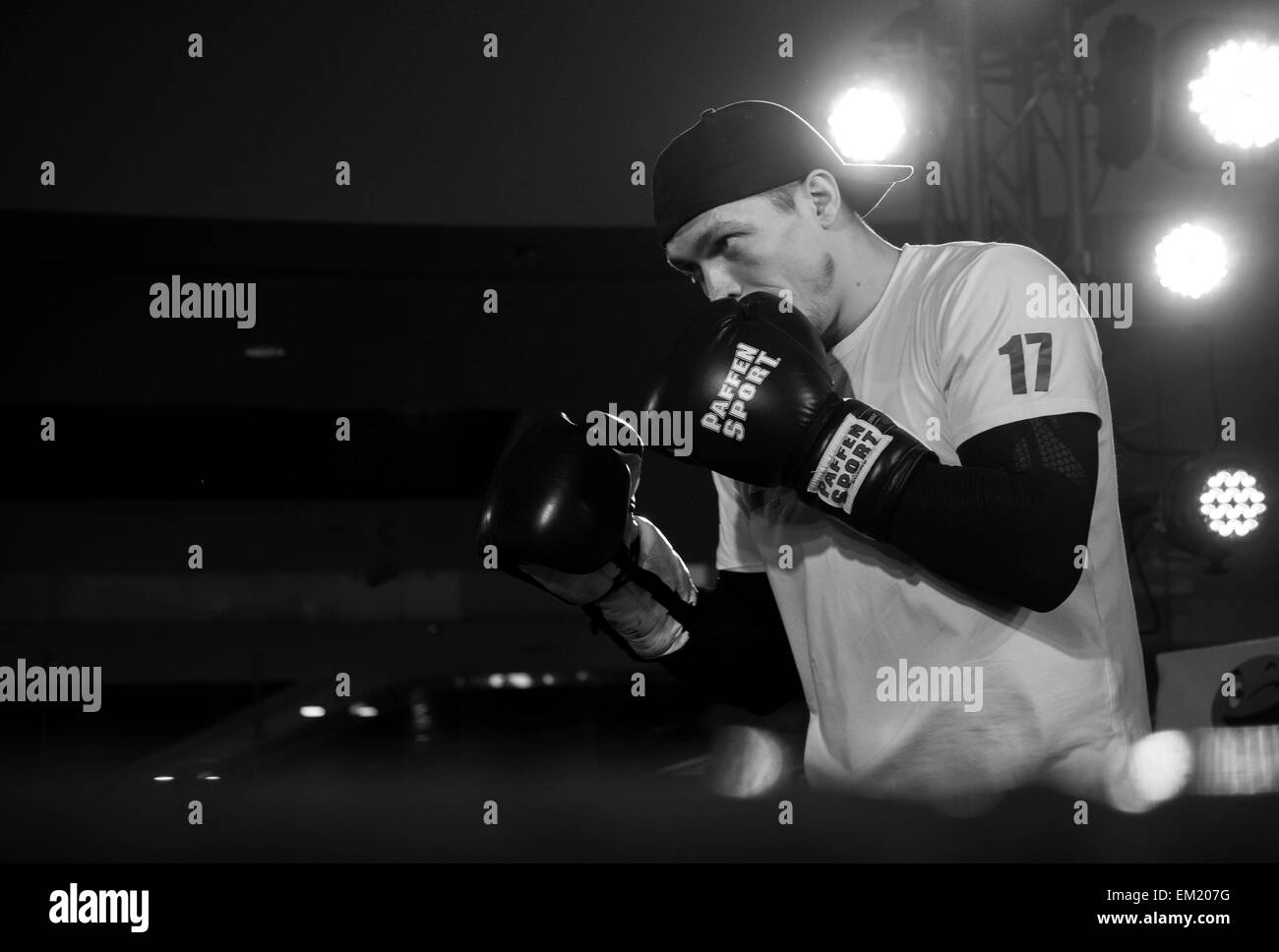 Kiev, Ukraine. 15th April, 2015. Was opened on training Aleksandr Usyk ...