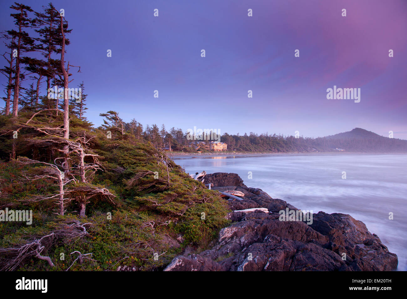 The Beach At Cox Bay At Sunset Near Tofino; British Columbia Canada ...
