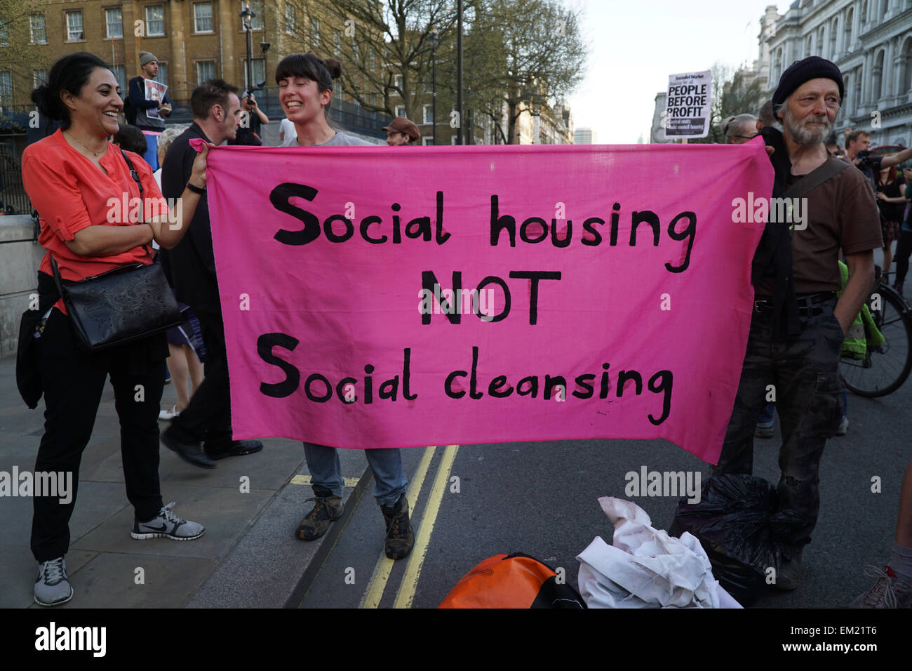 London, UK. 15th April, 2015. Hundreds of protesters protest against ...