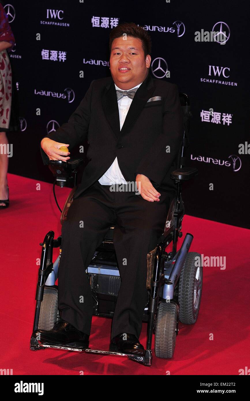 Shanghai, China. 15th April, 2015. LEUNG YUK WING poses for photos on ...