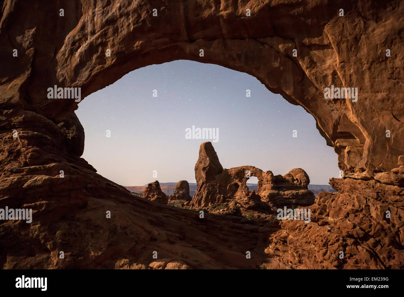 Moonlight on North Window Stock Photo - Alamy