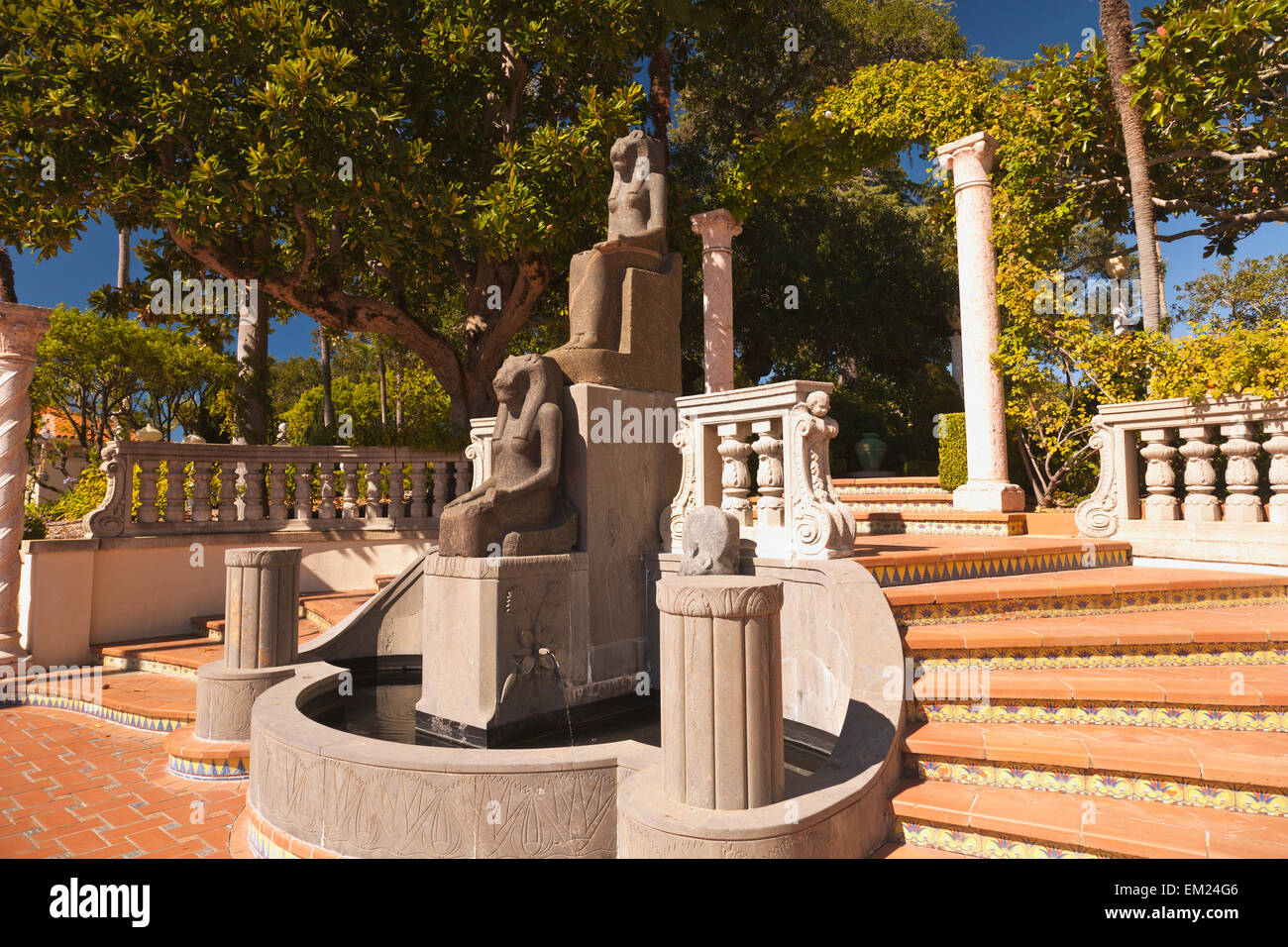 Steps And Water Fountain Outside Hearst Castle A Mediterranean Style ...