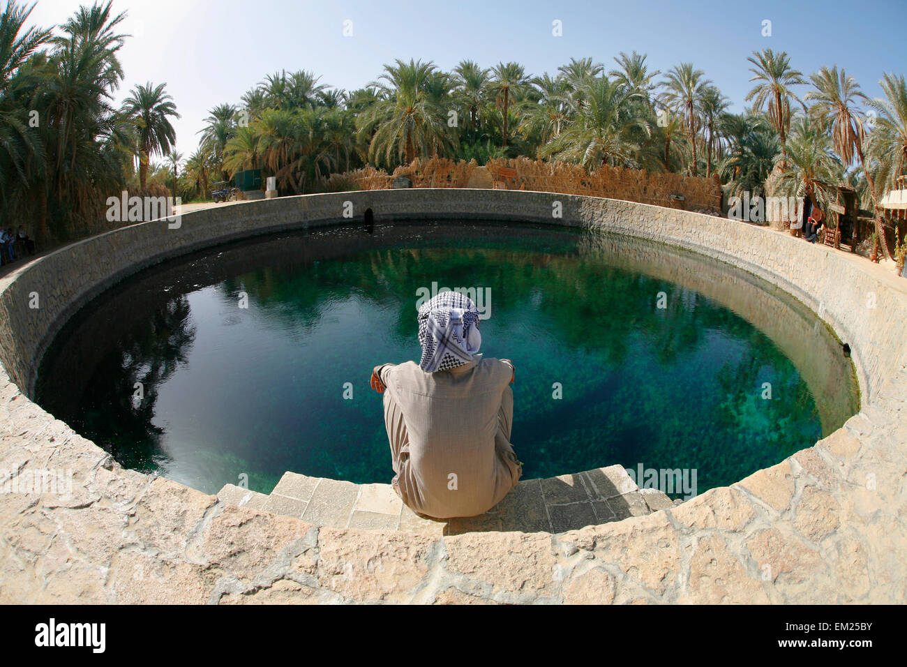 A Local Siwan Man Looks Into Cleopatra's Pool A Natural Fresh Water ...