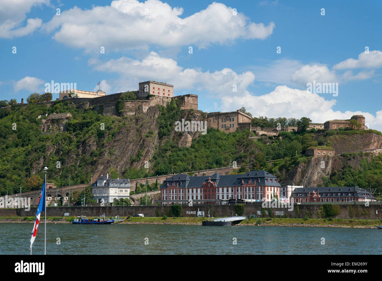 Ehrenbreitstein Castle; Koblenz Rhineland-Palatinate Germany Stock ...