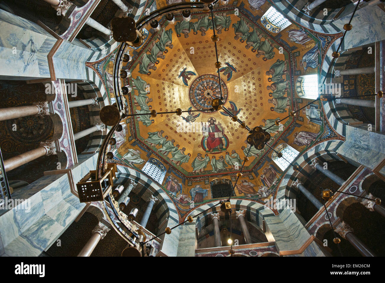 Ceiling Of Palatine Chapel; Aachen North Rhine-Westphalia Germany Stock ...