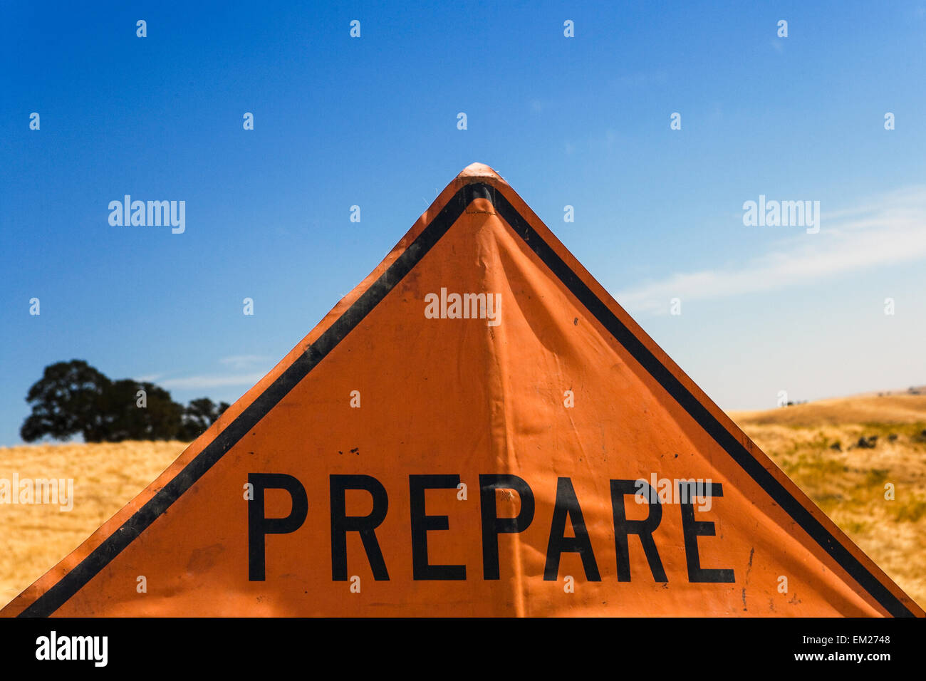 A 'prepare' sign Stock Photo - Alamy