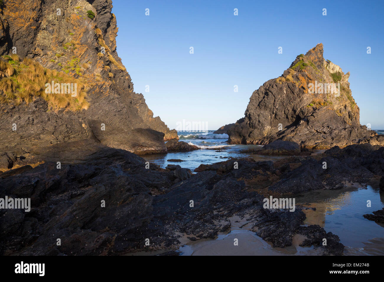 Glasshouse Rocks Beach, Narooma, Australia Stock Photo - Alamy