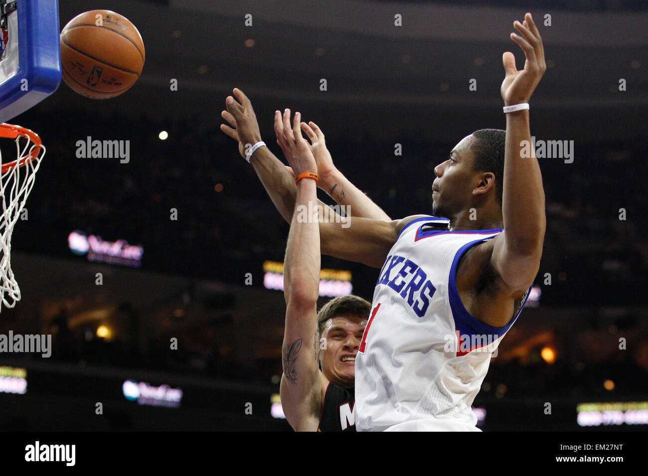 Philadelphia, Pennsylvania, USA. 15th Apr, 2015. Philadelphia 76ers ...