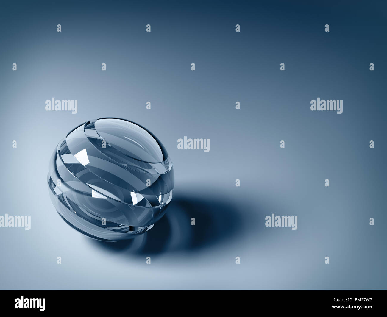 3d glass sphere composed by glass rings Stock Photo - Alamy