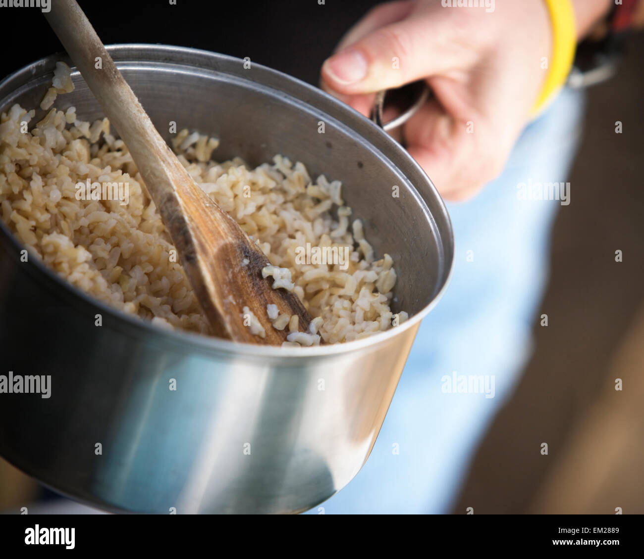 A pot of cooked rice Stock Photo - Alamy