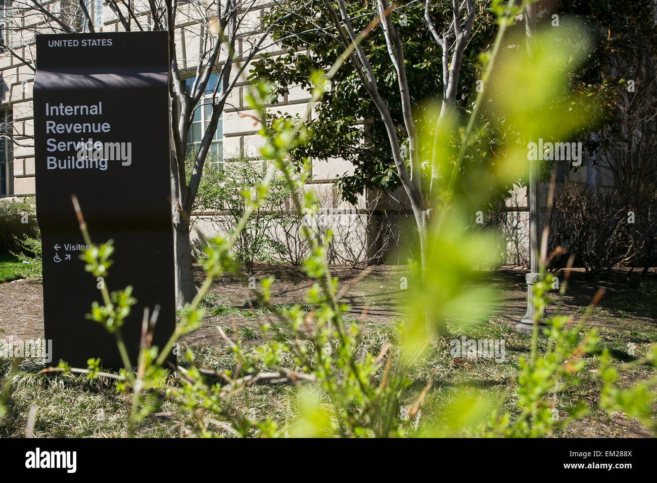 An exterior view of the Internal Revenue Service (IRS) headquarters ...