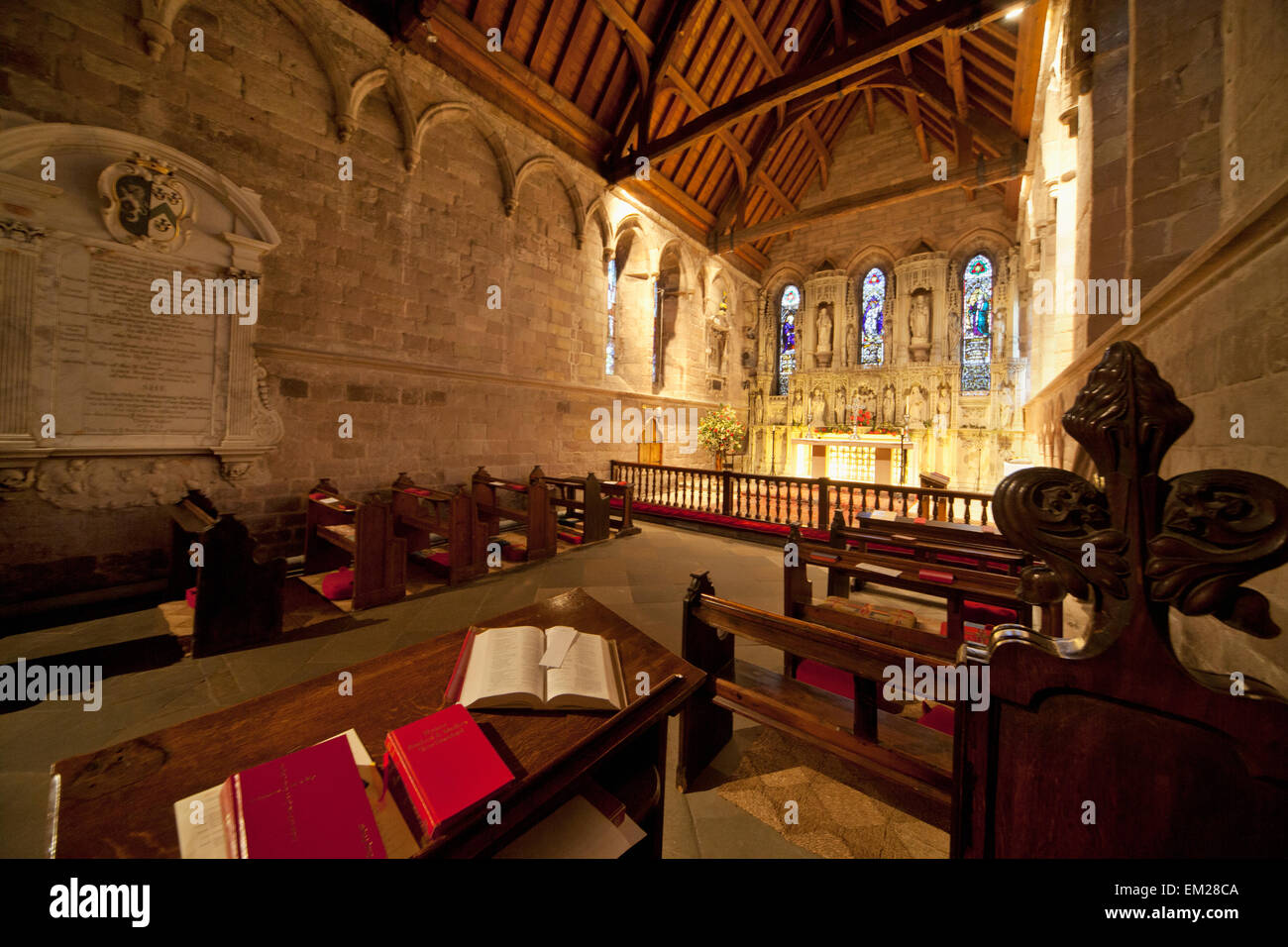 Interior Of A Church; Northumberland England Stock Photo - Alamy