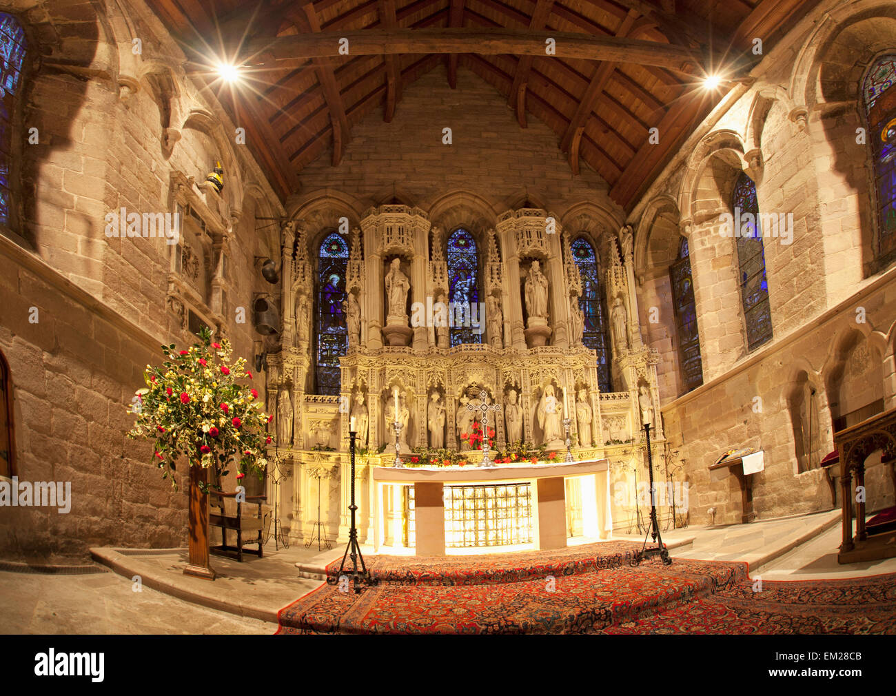 Interior Of A Church; Northumberland England Stock Photo - Alamy