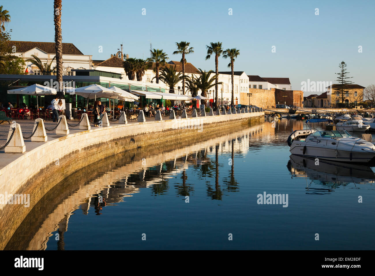 Promenade And Harbour; Faro Algarve Portugal Stock Photo - Alamy