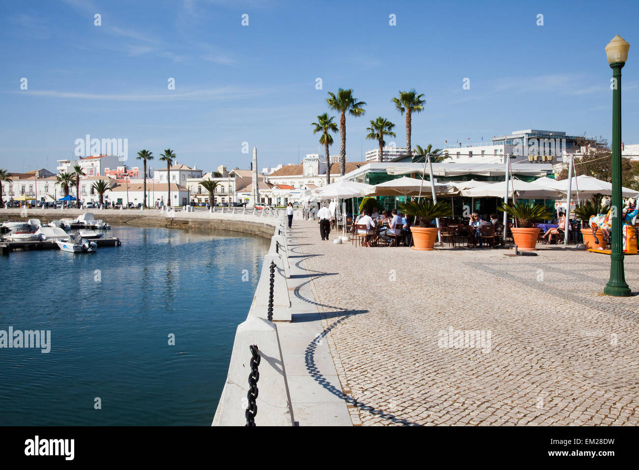 Promenade At The Harbour; Faro Algarve Portugal Stock Photo - Alamy