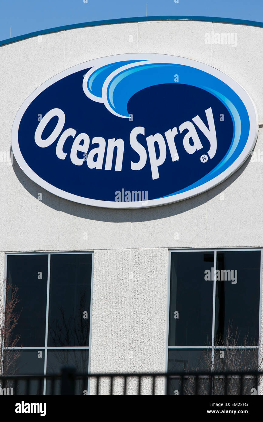 A logo sign outside of a facility operated by Ocean Spray in Allentown ...