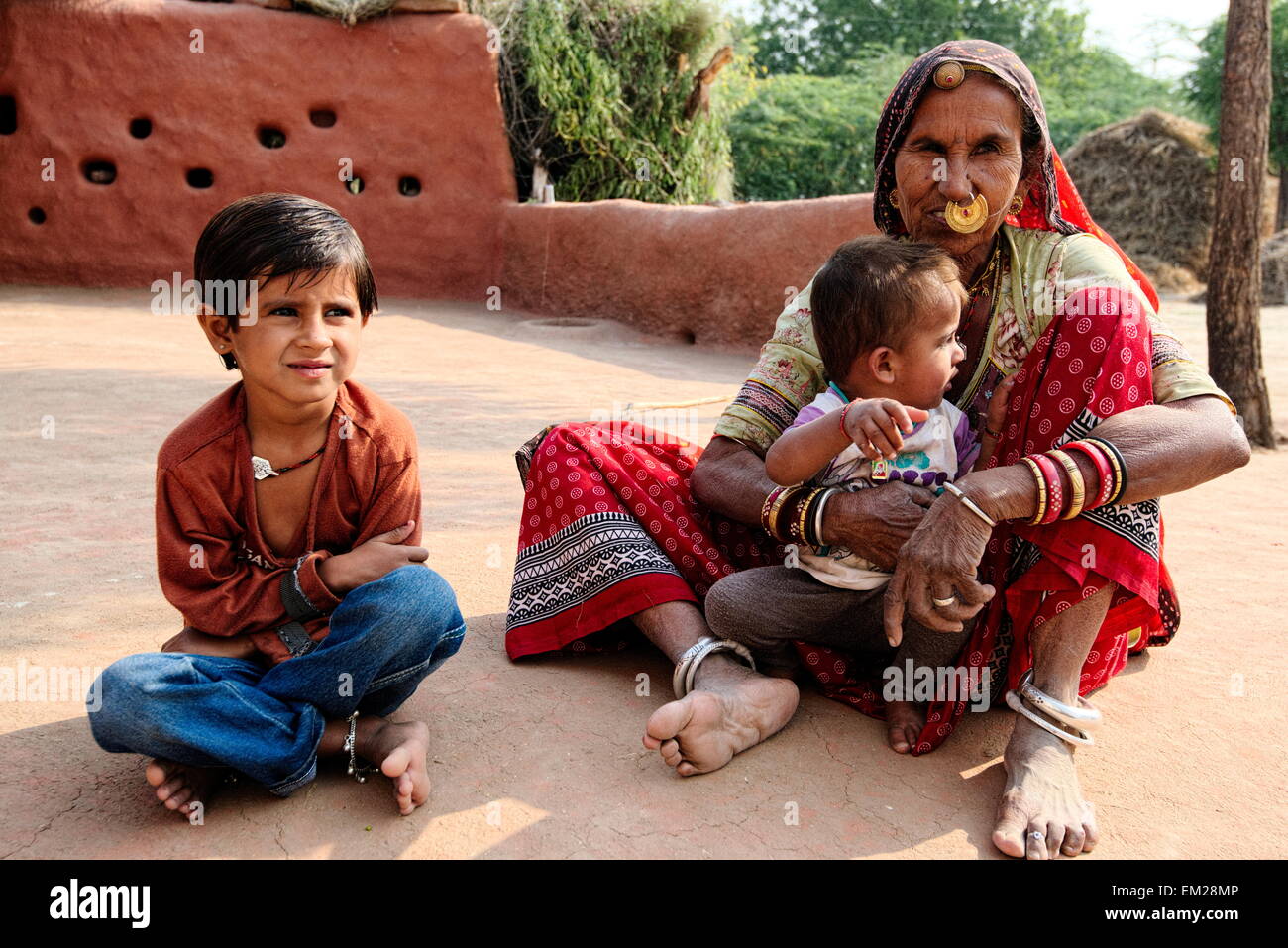Inside a Bishnoi family house Stock Photo - Alamy