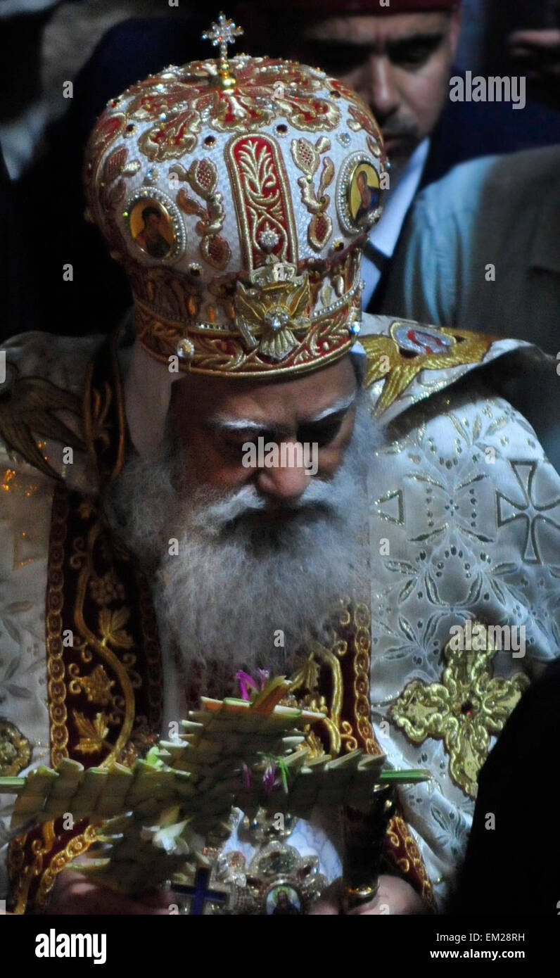 Coptic Orthodox Bishop of Jerusalem Anba Abraham Stock Photo - Alamy