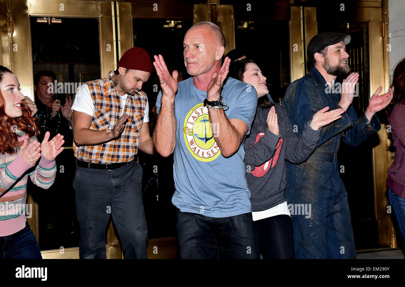 Sting joins the cast of The Last Ship to serenade the cast of Jersey ...